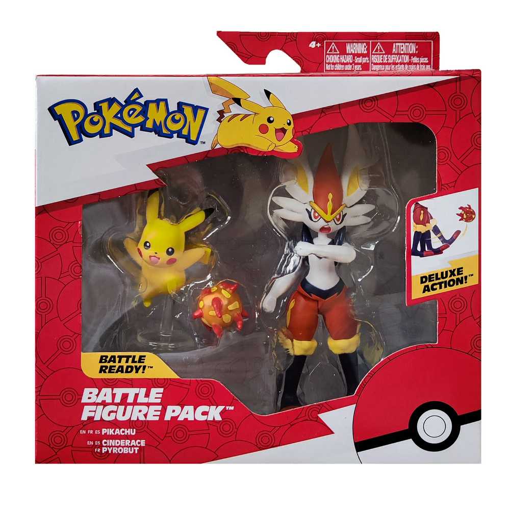 PKM: POKEMON FIGURE SET 2PK CINDERACE AND PIKACHU | Dexy Co Kids